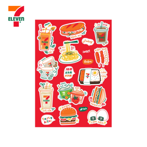 Sticker 7-Eleven Món Ngon Nhà Bảy 7-Eleven | Giao gấp từ 7-Eleven gần ...